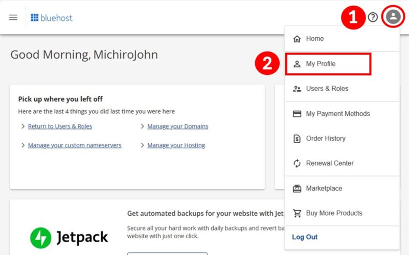 Server Settings of Bluehost | Making a homepage to start from scratch ...