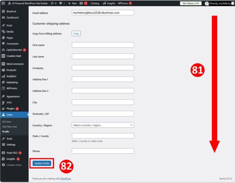 Settings of Bluehost Site | Making a homepage to start from scratch ...
