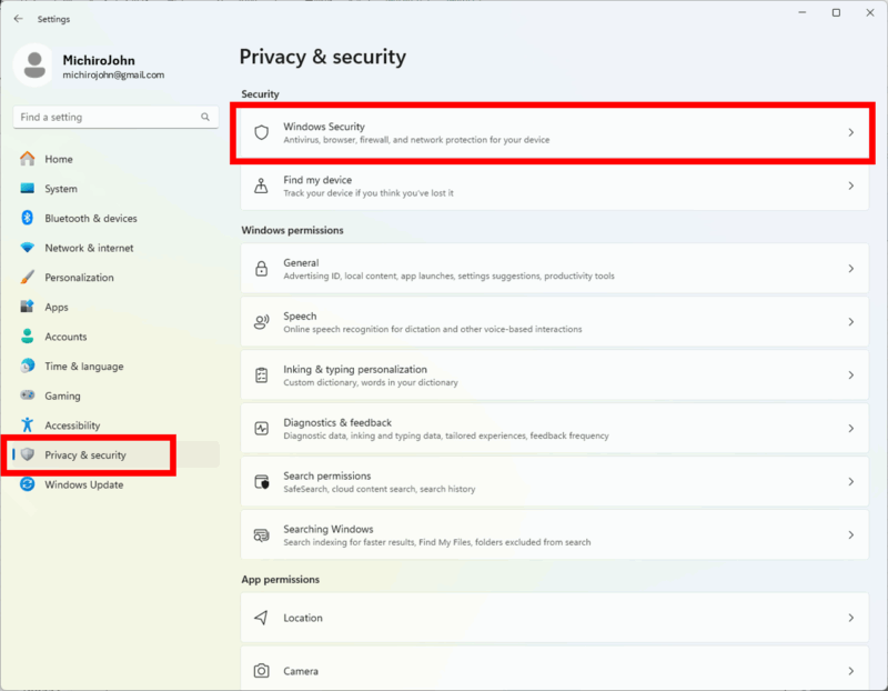 Security Settings of Windows11 | Making a homepage to start from ...